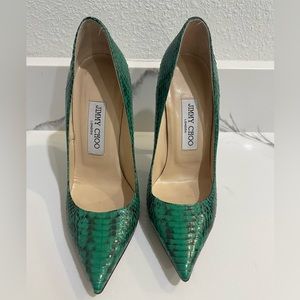 Jimmy Choo | Shoes | Green Snake Jimmy Choo Heels | Poshmark